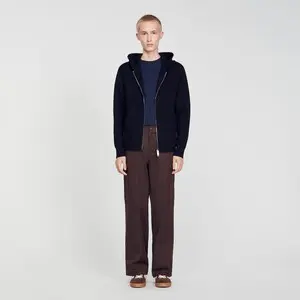 Sandro Oversized Zip-up Sweatshirt With Hood