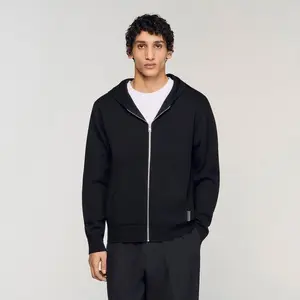Sandro Oversized Zip-up Sweatshirt With Hood