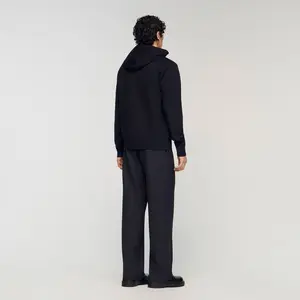Sandro Oversized Zip-up Sweatshirt With Hood