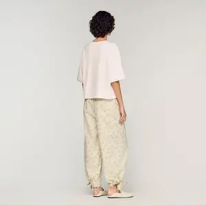 Sandro Embroidered Logo T-shirt - Light Pink