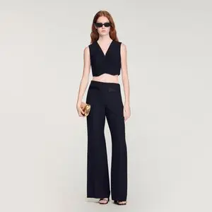 Sandro Jacket-style Crop Vest
