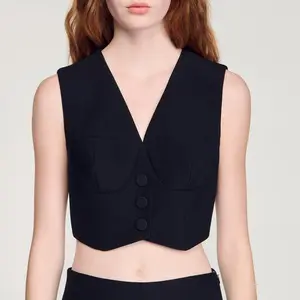 Sandro Jacket-style Crop Vest