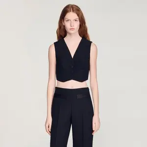 Sandro Jacket-style Crop Vest