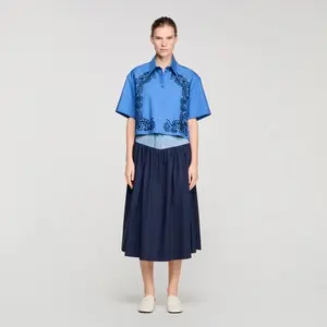 Sandro Embroidered And Beaded Shirt