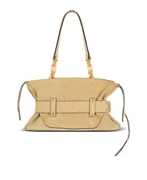 Balmain Suede Anthem Bag - Beige