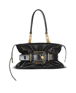 Balmain Calfskin Leather Anthem Bag - Black