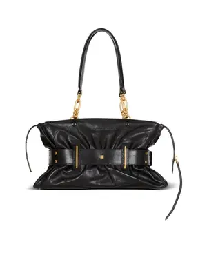 Balmain Calfskin Leather Anthem Bag - Black