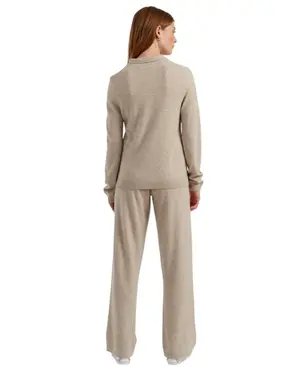 Chinti & Parker Wool Cashmere Polo Sweater - Soft Oat