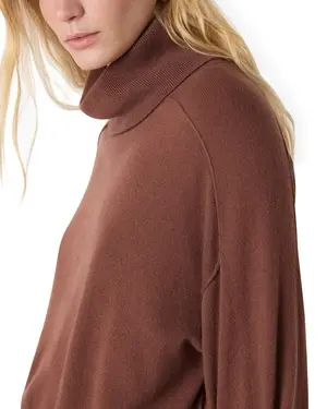 Whistles Wool Cowl Neck Knit Sweater - Brown