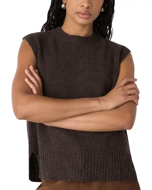 Whistles Wool Sleeveless Tank Sweater - Brown