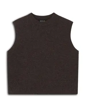 Whistles Wool Sleeveless Tank Sweater - Brown