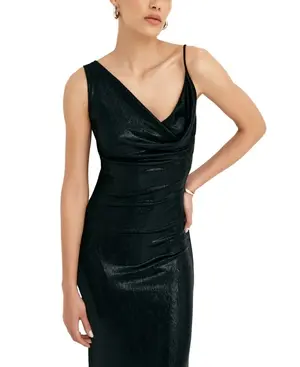 MARCELLA Liberty Metallic Gown - Onyx