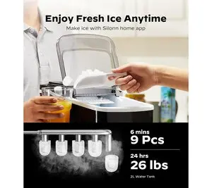 SILONN 26 Lbs Smart Countertop Ice Maker With A P Control