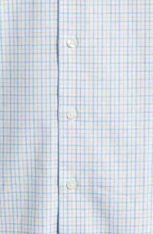 Johnnie-o Briney Tattersall Check Everyday Performance Button-up Shirt - Lapis