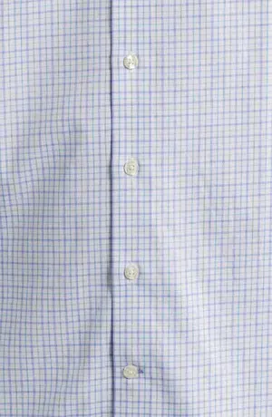 Johnnie-o Briney Tattersall Check Everyday Performance Button-up Shirt - Thistle