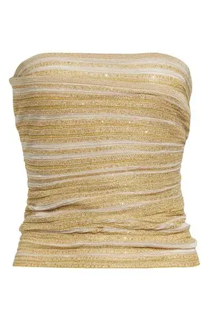 Missoni Ruched Metallic Tube Top