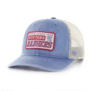 '47 New York Rangers Canteen Pigment Dyed Patch Trucker Adjustable Hat - Blue