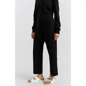 Chinti & Parker Wool-cashmere Cropped Wide-leg Trousers - Black