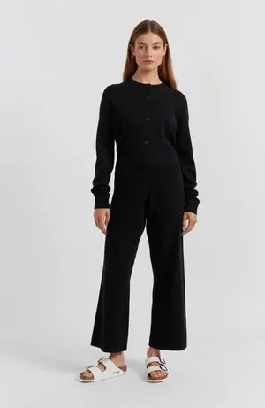 Chinti & Parker Wool-cashmere Cropped Wide-leg Trousers