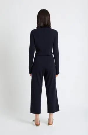 Chinti & Parker Wool-cashmere Cropped Wide-leg Trousers