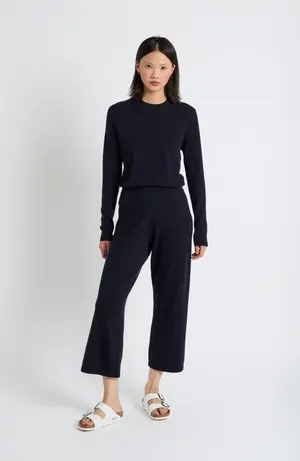 Chinti & Parker Wool-cashmere Cropped Wide-leg Trousers