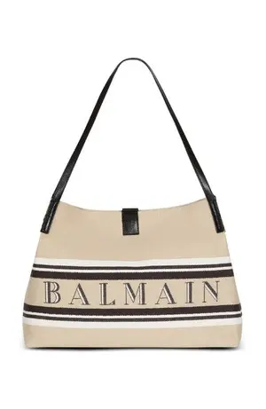 Balmain Medium Release Shopper Bag - Beige
