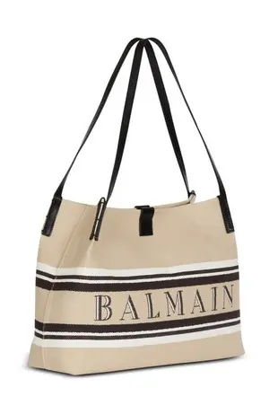 Balmain Medium Release Shopper Bag - Beige