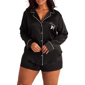 ADORE ME Sammie Pajama Set Black