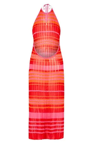 MILLY Variegated Stripe Cover-up Dress