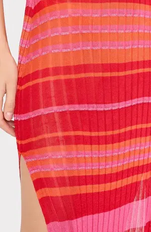 MILLY Variegated Stripe Cover-up Dress
