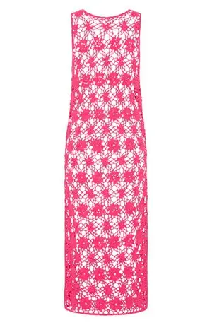 MILLY Crochet Midi Cover-up Dress