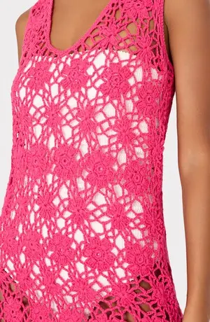 MILLY Crochet Midi Cover-up Dress