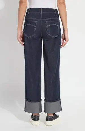 Lyssé Samara Cuffed Wide Leg Jeans