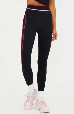 Beach Riot Solara Side Stripe Leggings - Royal Noir