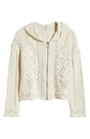 BDG URBAN OUTFITTERS Crochet Zip-front Hoodie