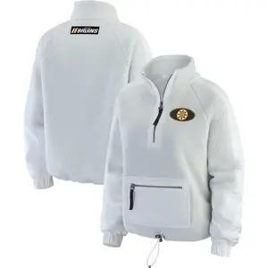 WEAR BY ERIN ANDREWS Boston Bruins Polar Fleece Quarter-zip Jacket - Gray