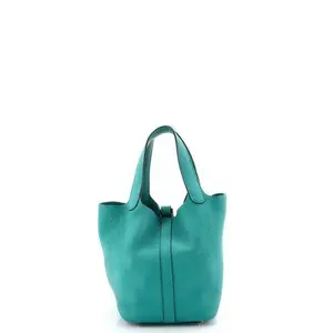 Hermès Picotin Lock Bag Clemence Pm - Green
