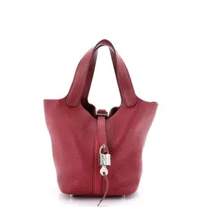 Hermès Picotin Lock Bag Clemence Pm - Rubis