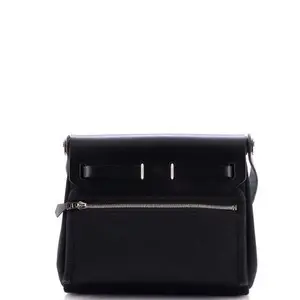 Hermès Herbag Zip Toile And Leather 20 - Black