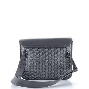 Goyard Coursier Messenger Bag Coated Canvas And Leather - Grey