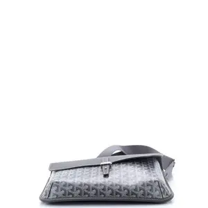 Goyard Coursier Messenger Bag Coated Canvas And Leather - Grey