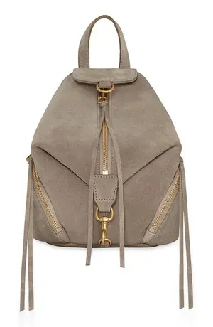 Rebecca Minkoff Mini Julian Suede Convertible Backpack - Clay