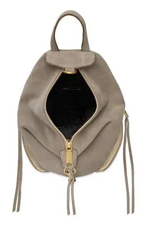 Rebecca Minkoff Mini Julian Suede Convertible Backpack - Clay