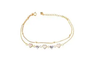 ARTE NOVA JEWELLERY Love I Bracelet - Silver Gold Plated