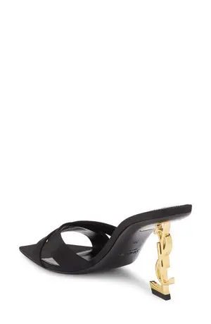 Saint Laurent Opyum Slide Sandal - Noir
