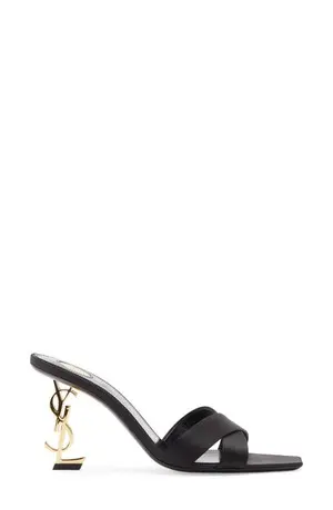 Saint Laurent Opyum Slide Sandal - Noir