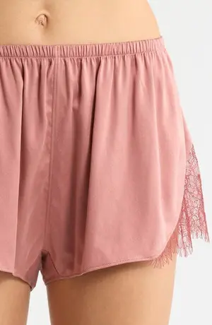Lunya Lace Trim Washable Silk Pajama Set