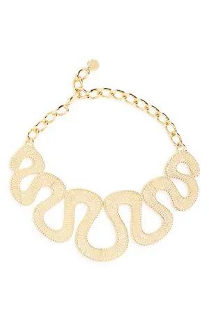 Carolina Herrera Geometric Collar Necklace - Gold