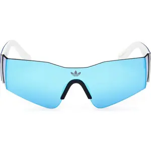 Adidas Shield Sunglasses - Matte Palladium/blue Mirror