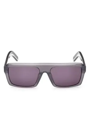 Adidas 55mm Square Sunglasses - Grey/other/smoke